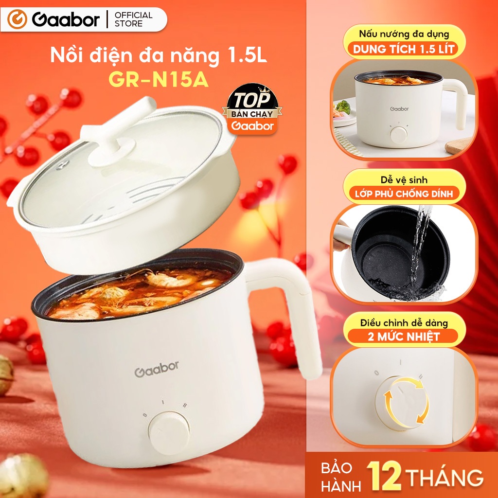 Ca nâu mì Gaabor GR-N15A dành cho sinh viên văn phòng gia đình đa năng ...