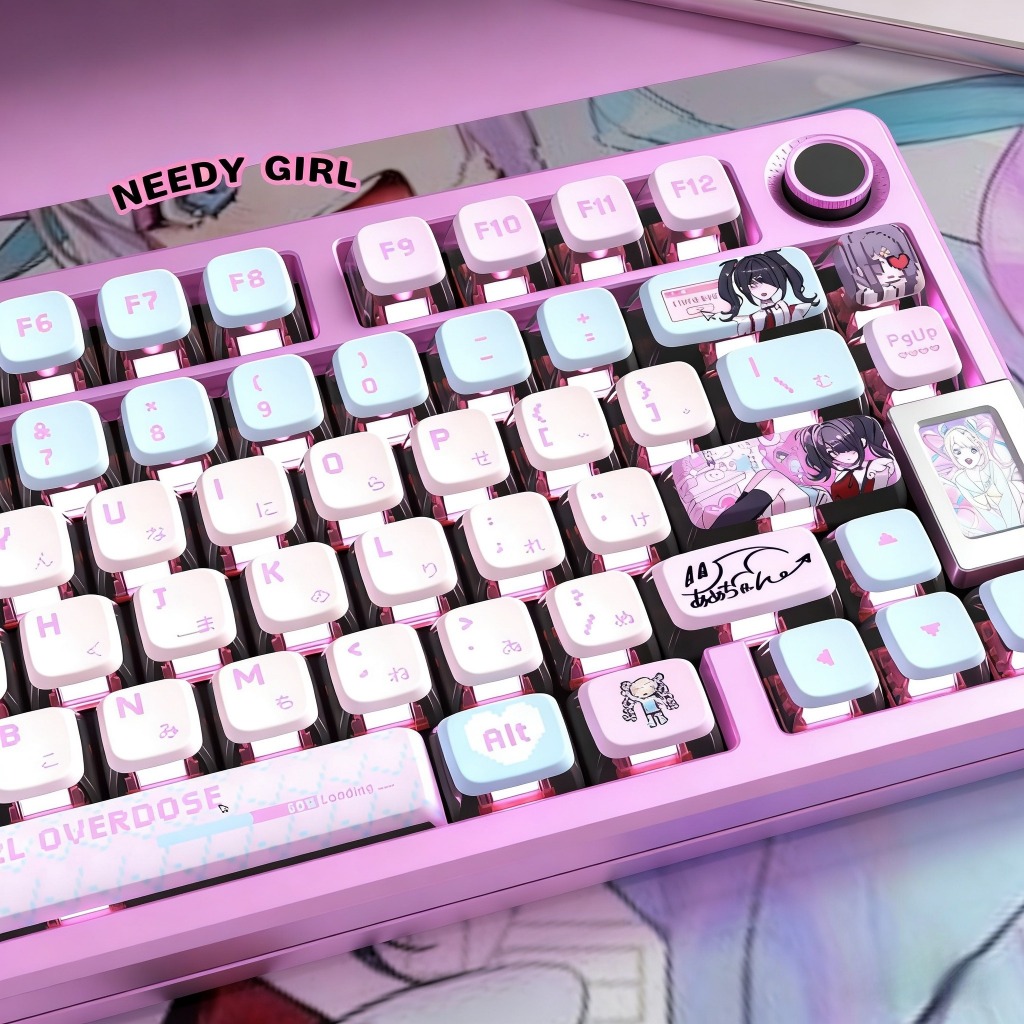 Keycap PBT Dye-Sub Needy Streamer Overload - OEM Profile Trong Suốt 4 ...