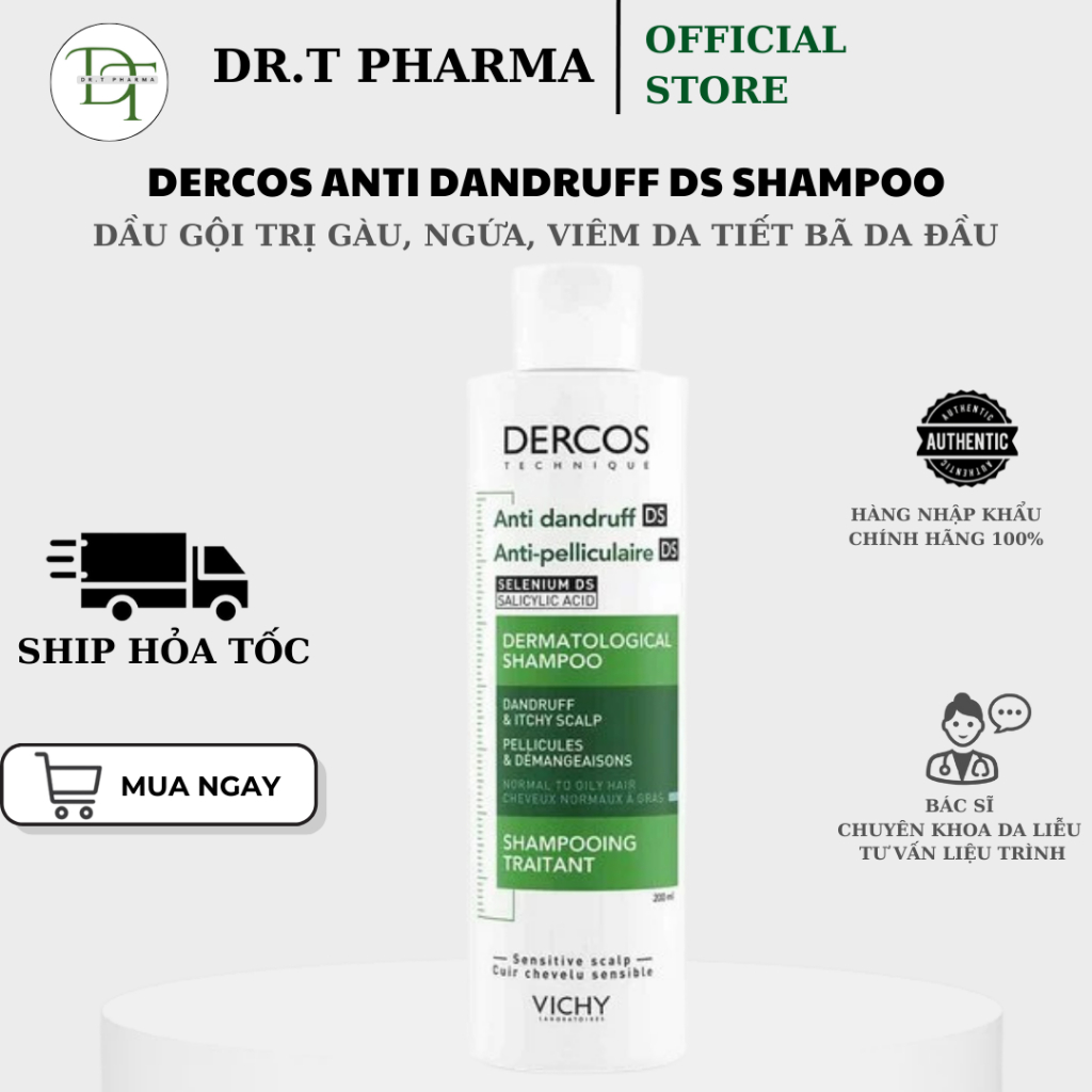 (TEM CÔNG TY) VICHY Dercos Technique Anti-Dandruff Sensitive Advanced ...
