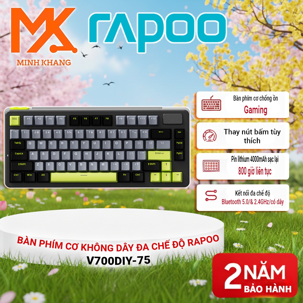 [Rapoo Chính Hãng] Bàn Phím Cơ Gaming Rapoo V700DIY-75 – Đa Kết Nối ...