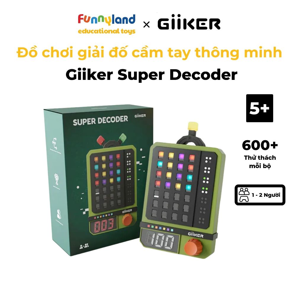 Đồ chơi giải đố cầm tay công nghệ - Đồ chơi thử thách màu sắc Giiker ...