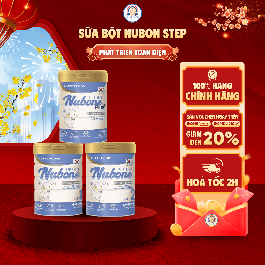 Sữa Bột Công Thức Nubone Step 1, 2, Plus+ Bổ Sung Vitamin Hỗ Trợ Tiêu ...