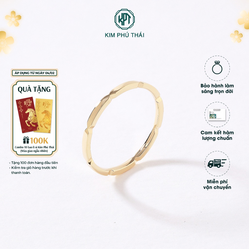 Nhẫn Nữ KIM PHÚ THÁI Vàng 10K Thiết Kế Dịu Khúc – NV13 | Shopee Việt Nam
