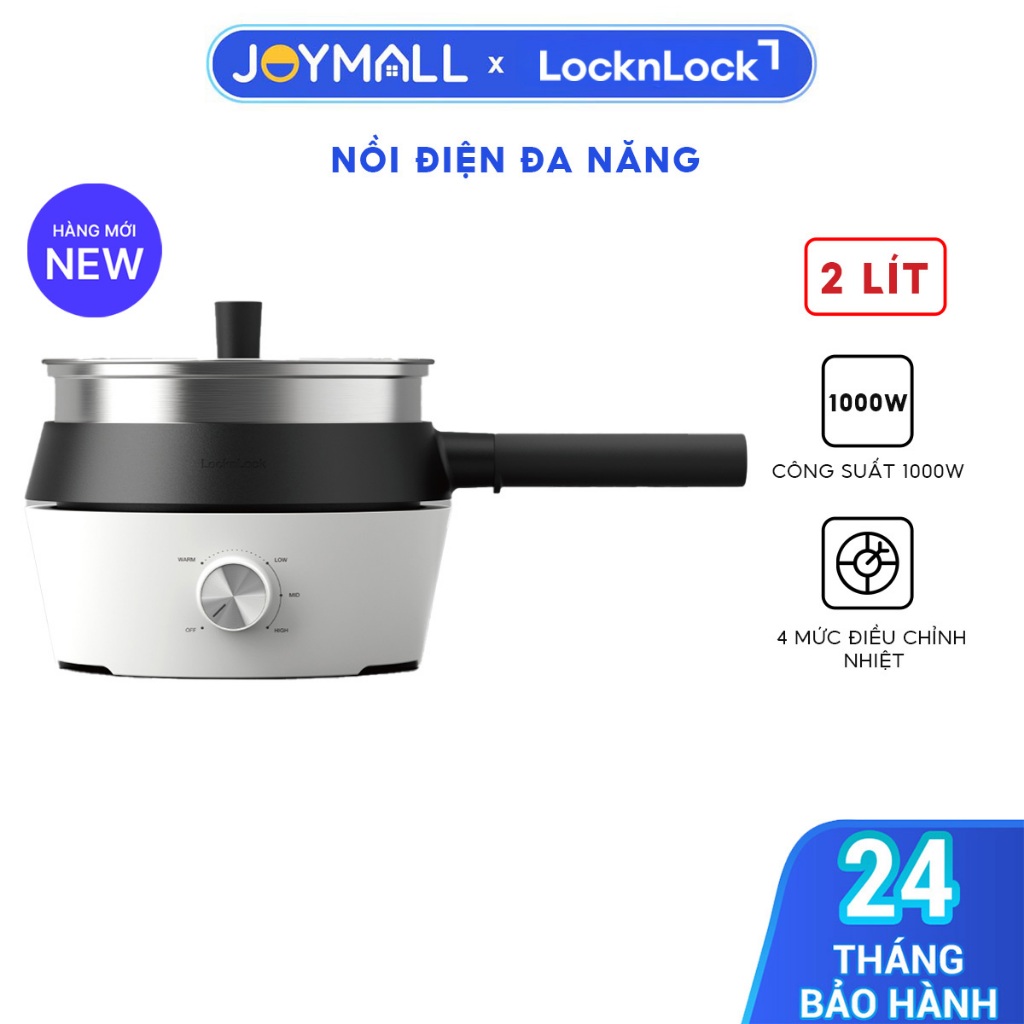 Nồi Điện Đa Năng 4 Trong 1 LocknLock EJP421WHT 2L, Hàng Chính Hãng, Lẩu ...