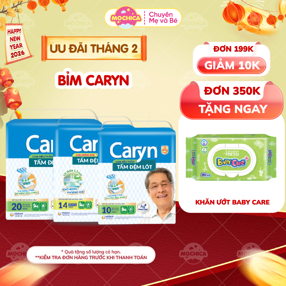 Tấm đệm lót Caryn siêu thấm giúp chống trào với công nghệ kháng khuẩn ...