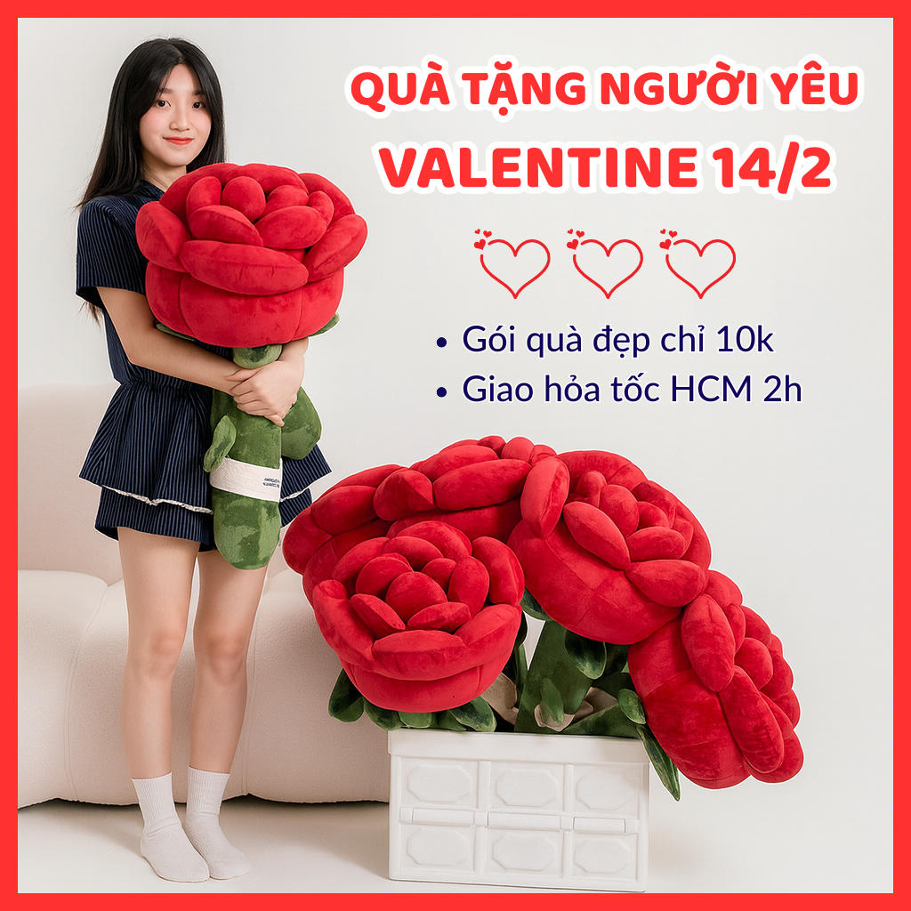 (HCM-Hỏa tốc 2h) Gấu bông hoa hồng Quà Tặng Người Yêu, Bạn Gái Dịp 14/2 ...