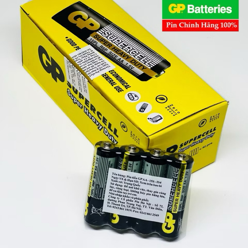 Pin GP Suppercell AA-AAA hộp 40 viên chính hãng | Shopee Việt Nam