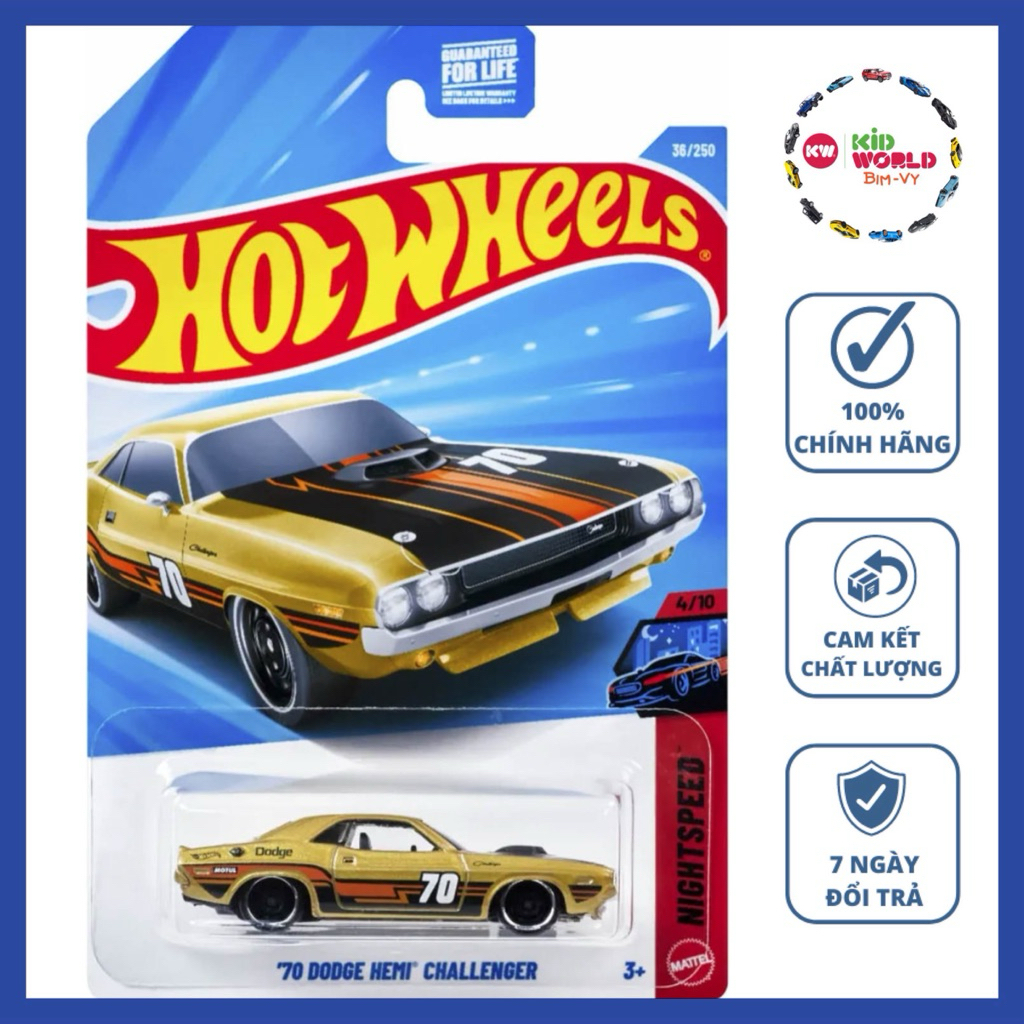 Xe mô hình Hot Wheels basic '70 Dodge Hemi Challenger JJJ07. | Shopee ...