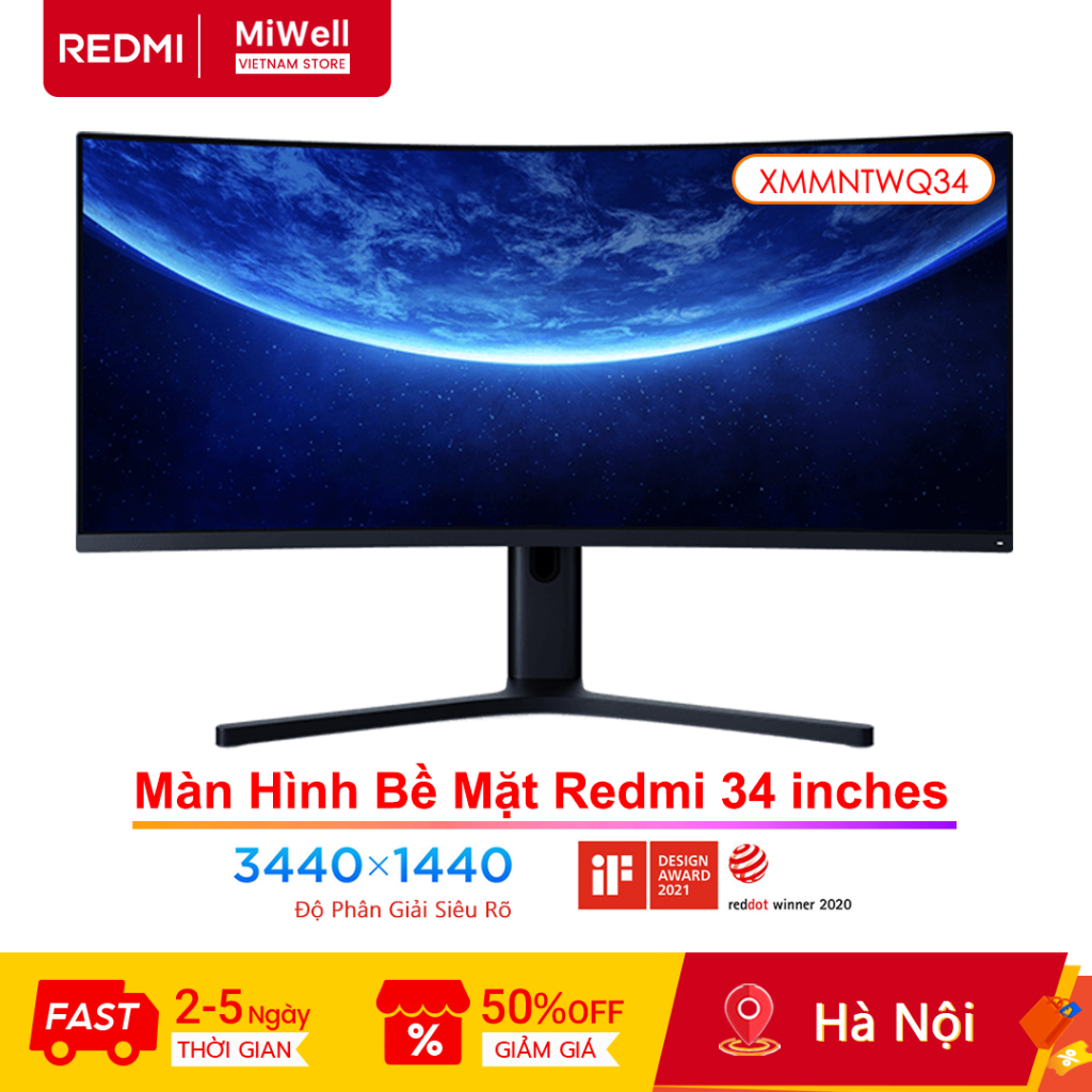 Redmi Màn hình cong máy tính 30/34 inch 144Hz Tốc độ làm mới thấp để ...