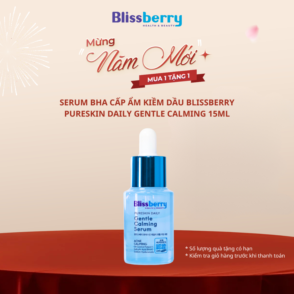 [GIFT] Serum cấp ẩm kiềm dầu Blissberry Pureskin Daily Gentle Calming ...