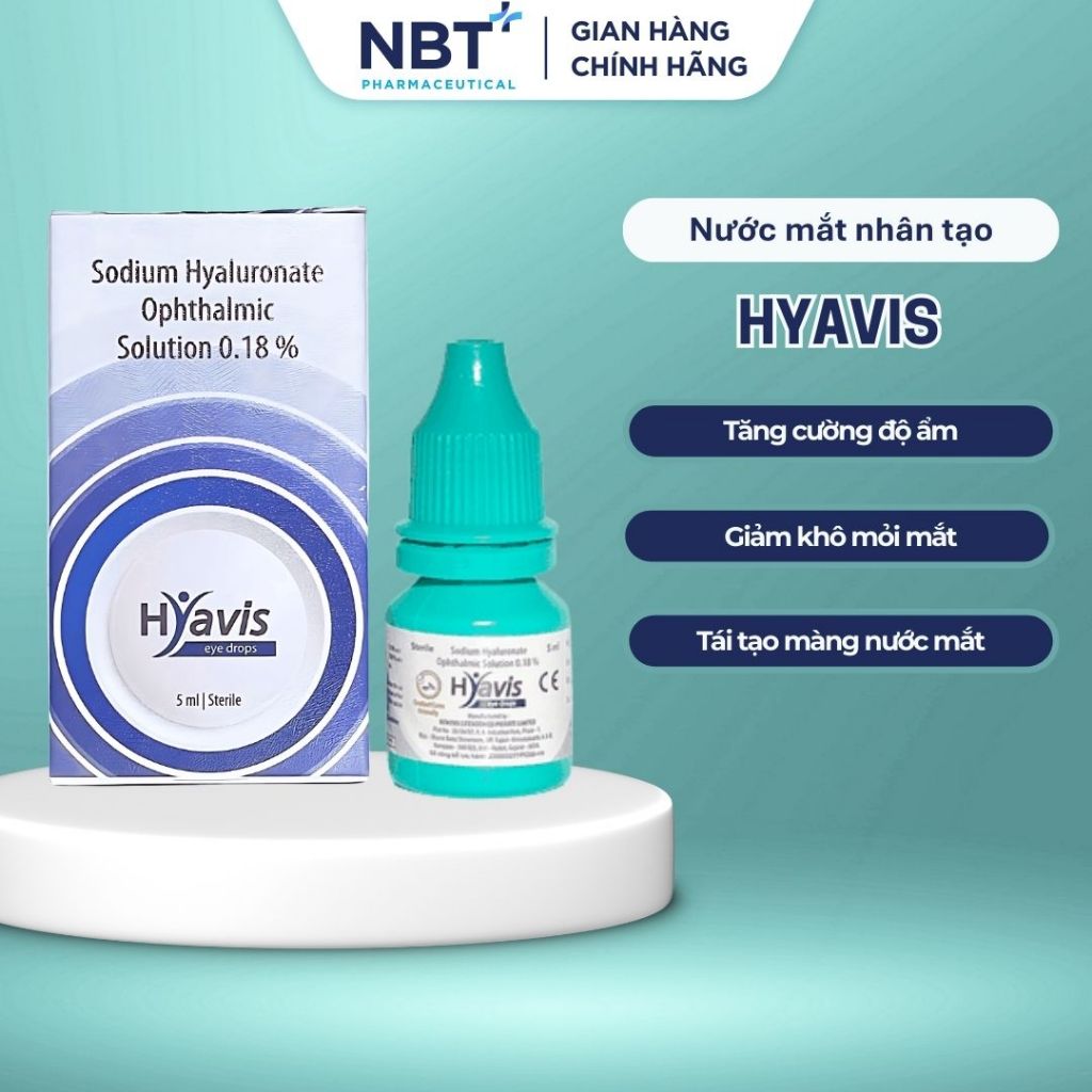 Nước mắt nhân tạo HYAVIS - Dung dich nhỏ mắt dưỡng ẩm mắt dành cho kính ...