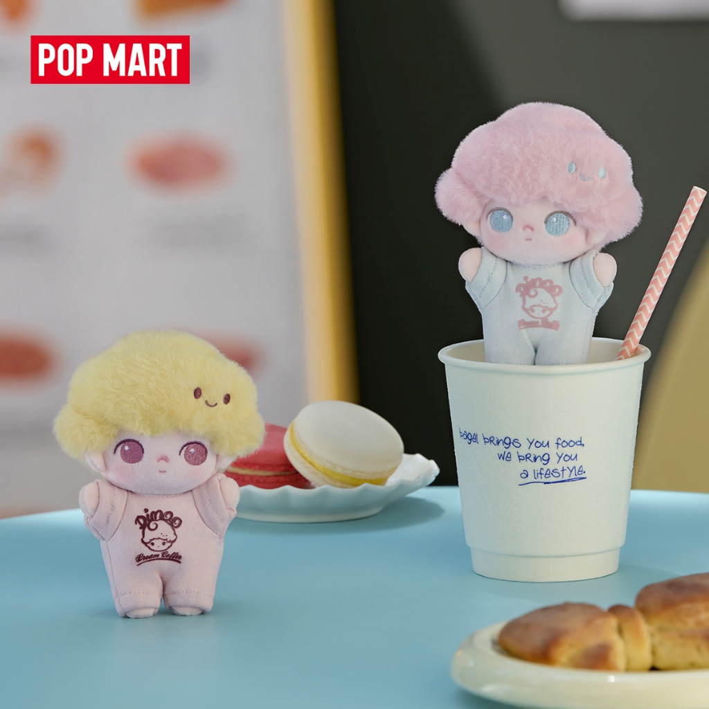 POP MART DIMOO Crush on Coffee Series-Soft-faced Plush Keychain Blind ...