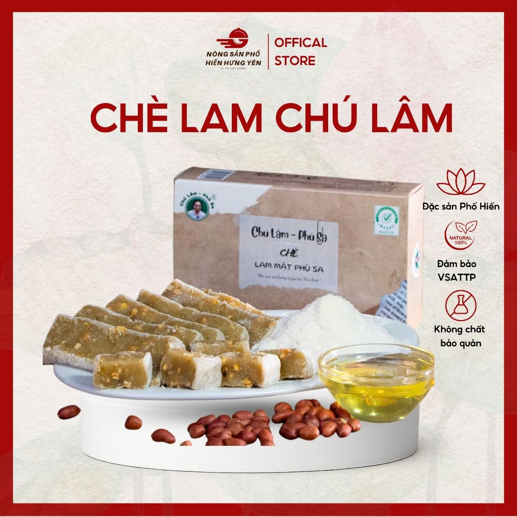 Chè lam truyền thống đặc sản Chú Lâm Phù Sa ngọt nhẹ dễ ăn đóng gói ...
