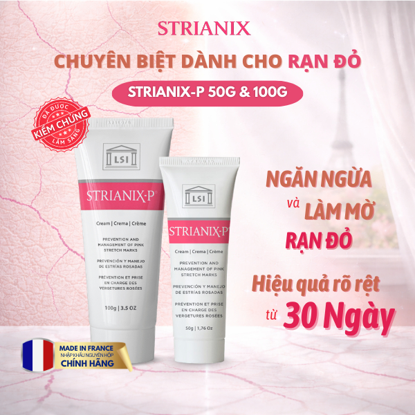 Kem Strianix-P Pháp 50g/100g - Làm Mờ Vết Rạn Đỏ, Hạn Chế Ngứa Rạn Cho ...