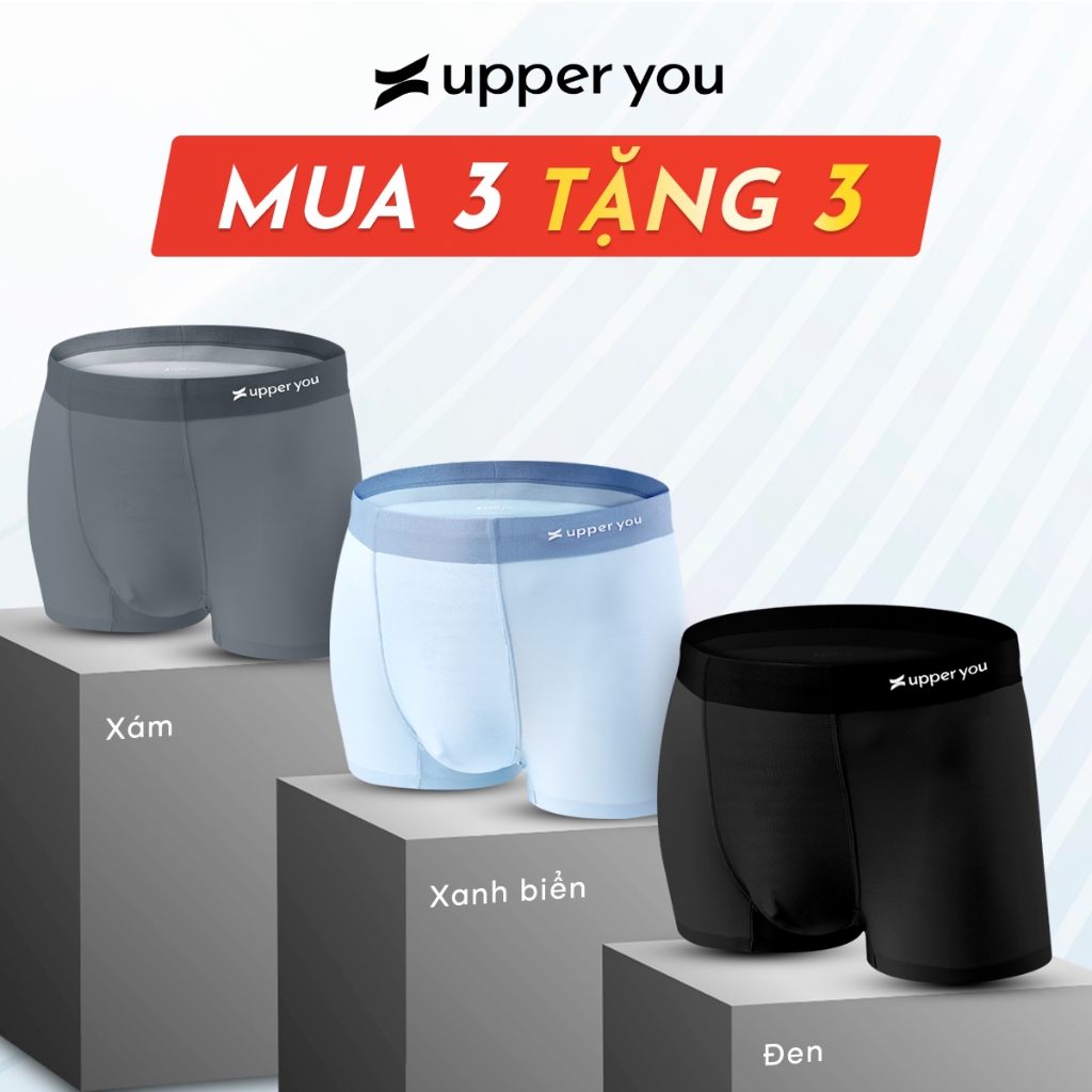 [Set 3] Quần Lót Nam Boxer Airy Cao Cấp Upper You Thoáng Mát Co Dãn 4 ...