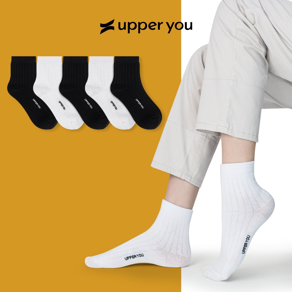 Tất vớ bamboo sợi tre cổ trung unisex UPPER YOU khử mùi hôi chân chất ...