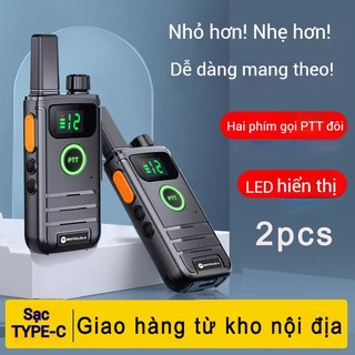 (Combo 2 Cái) Bộ đàm Motorola mini 16 kênh, phạm vi 5km, pin 5800mAh ...