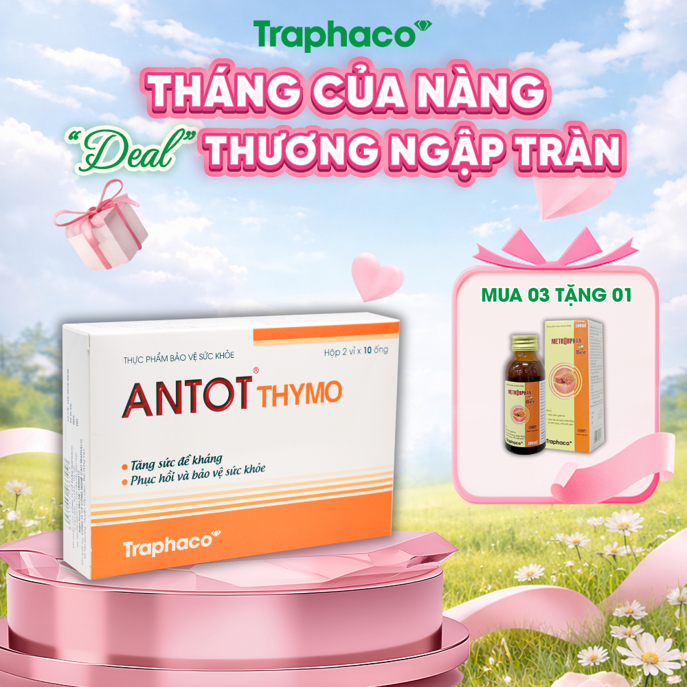 Thực Phẩm Bảo Vệ Sức Khỏe Antot Thymo Traphaco Hỗ Trợ Tăng Sức Đề Kháng ...