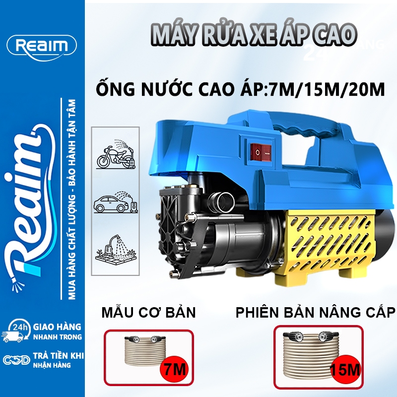 REAIM máy rửa xe cao áp 48000W/38000W Lõi đồng 100% Máy rửa xe gia đình ...