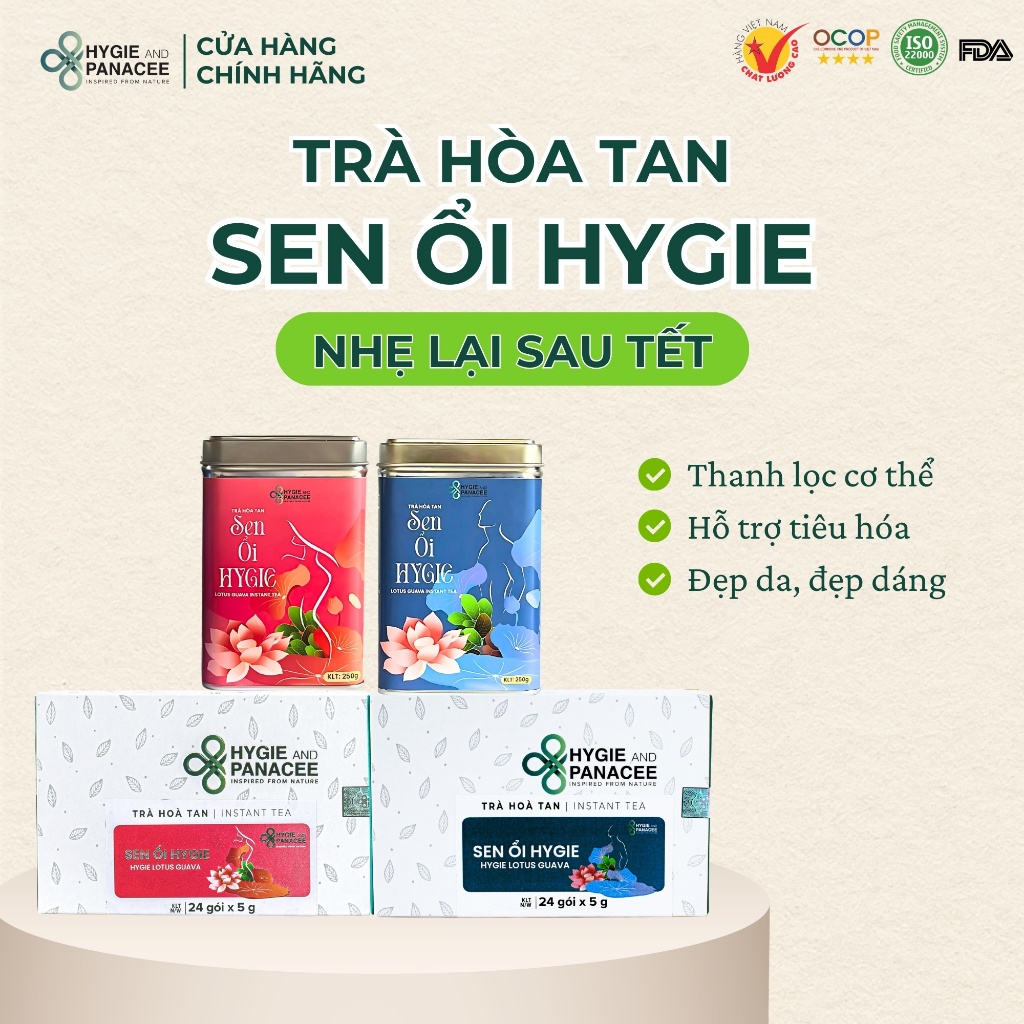 Trà Sen Ổi Hygie 120g/150g/250g - Nhẹ người, hỗ trợ thanh lọc cơ thể ...