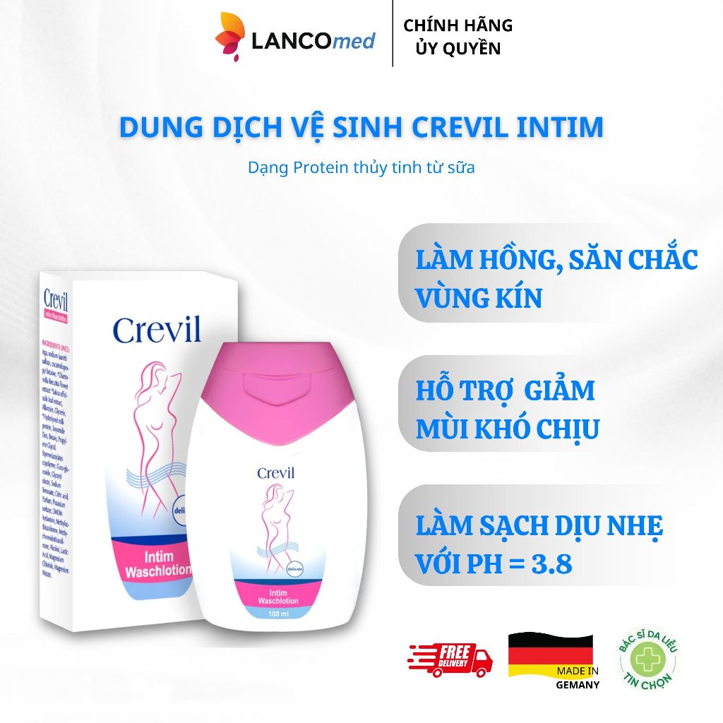 [HÀNG TẶNG] DUNG DỊCH VỆ SINH PHỤ NỮ – CREVIL INTIM WASCHLOTION 100ml ...