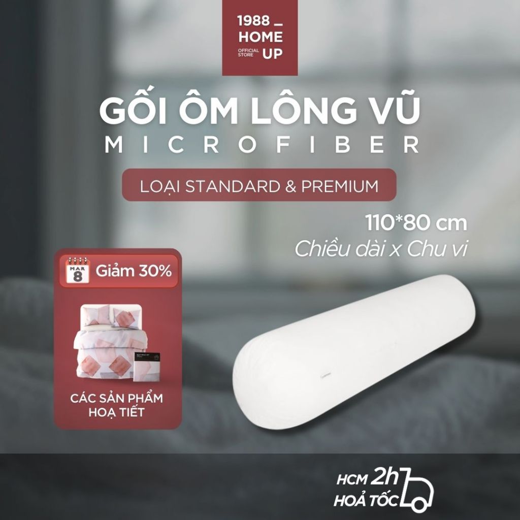 Ruột Gối Ôm 110x80 Cm Gòn Lông Vũ Microfiber, Vải Bọc 100% Cotton ...