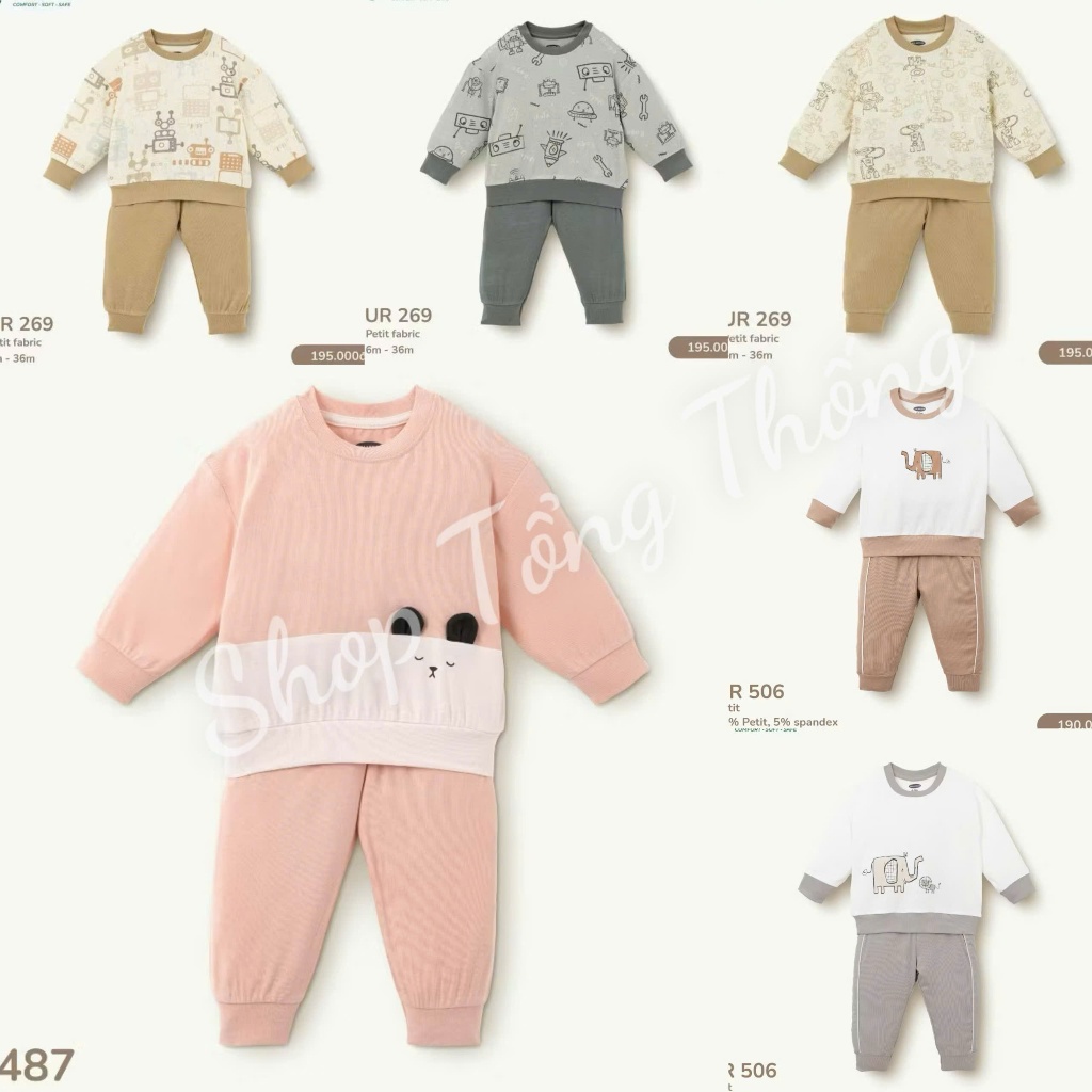 Bộ Uala Rogo Petit bamboo thun lạnh siêu mềm mịn thấm hút tốt dài tay ...