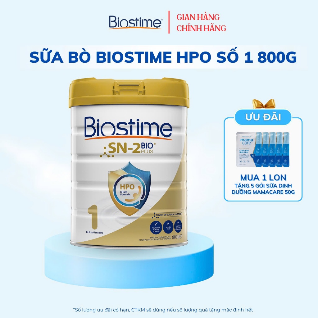 Sữa Bò Biostime SN2 Bio Plus HPO số 1, cải thiện tiêu hóa tăng cường ...