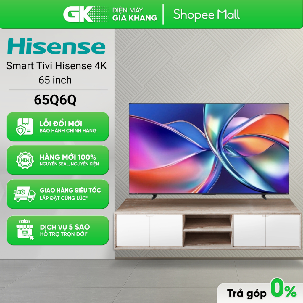 Smart Tivi Qled Hisense 4k 65 Inch 65Q6Q - [Freeship HCM] | Shopee Việt Nam