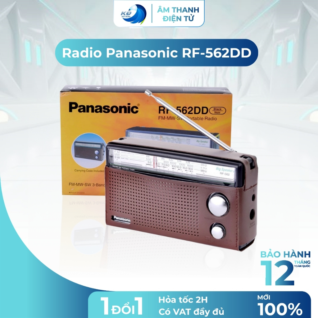 [Hỏa tốc HN] Radio Panasonic RF-562DD Dùng Pin Hoặc Adapter Kèm Bao ...