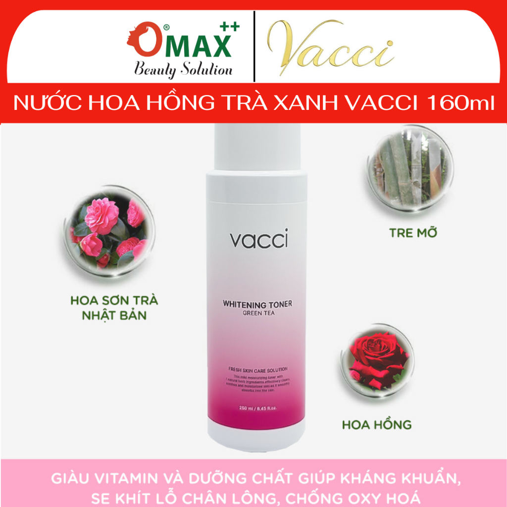 NƯỚC HOA HỒNG VACCI - TRẮNG DA CHIẾT XUẤT TRÀ XANH - WHITENING TONER ...