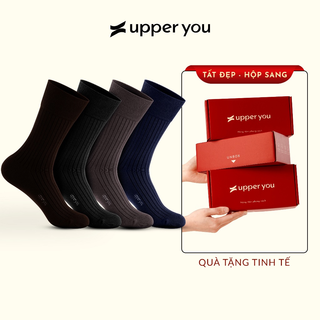 Tất Vớ Giày Tây Cao Cấp Cotton Úc UPPER YOU Signature Không Đường May ...