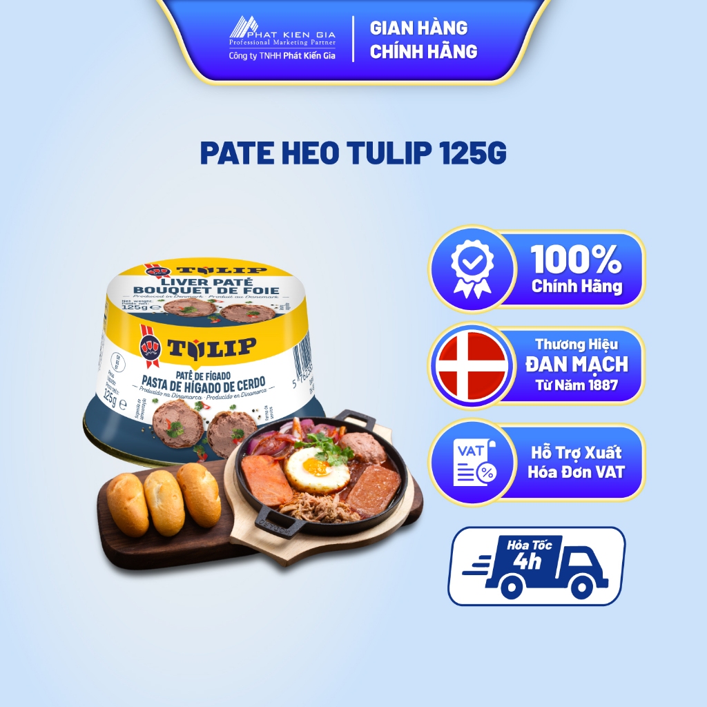 Pate Gan Heo Tulip 125g - Nhập Khẩu Đan Mạch | Tulip Liver Paté 125g ...