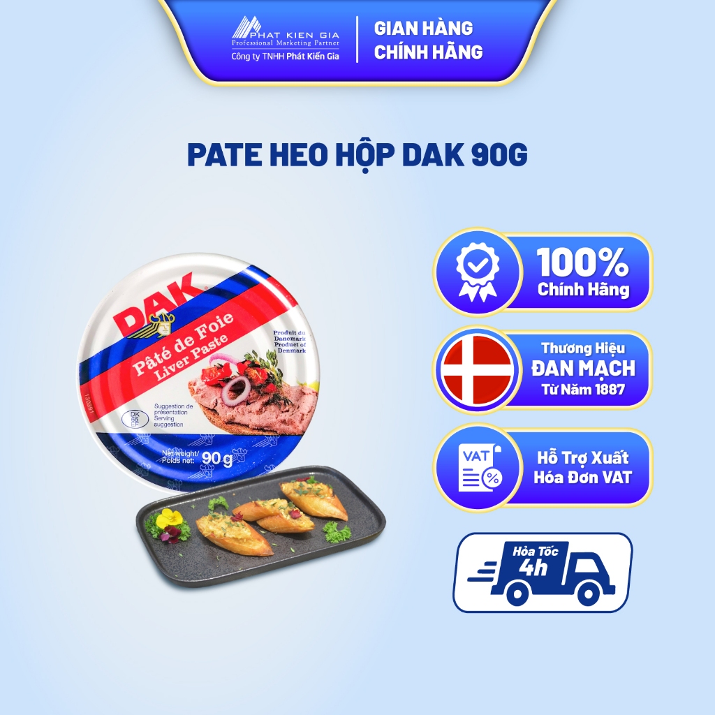 Pate Gan Heo Hộp Dak 90g - Nhập Khẩu Đan Mạch | Dak Liver Paste 90g ...