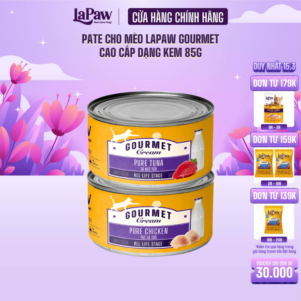 laPaw Gourmet Pate dạng kem cho mèo mọi lứa tuổi 85G | Shopee Việt Nam