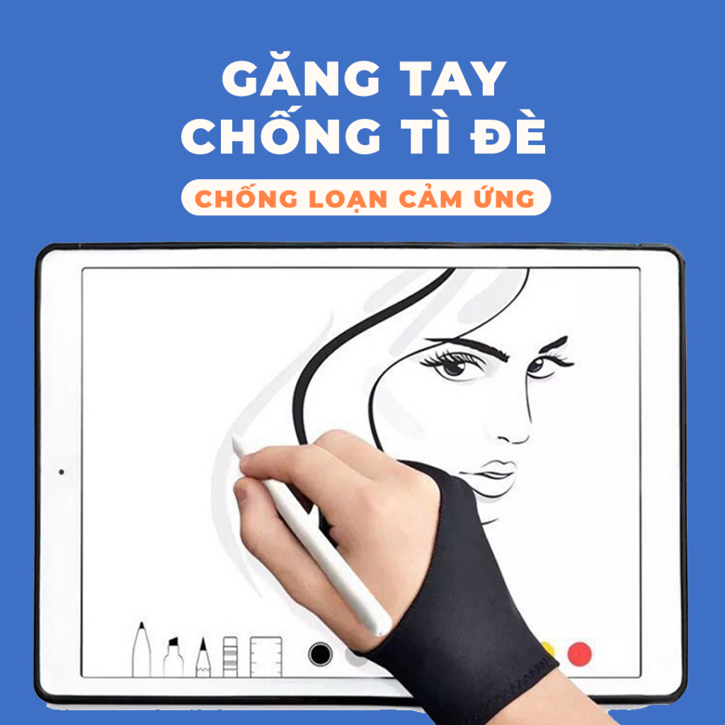 Găng tay chống tì đè hỗ trợ chống loạn cảm ứng khi dùng bút cho máy ...