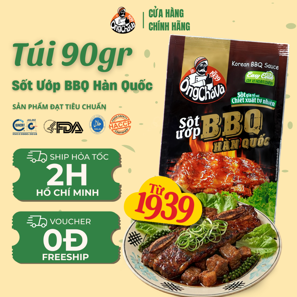 Sốt Ướp BBQ Hàn Quốc thương hiệu Ông Chà Và 90gr - Hàng Chính Hãng ...