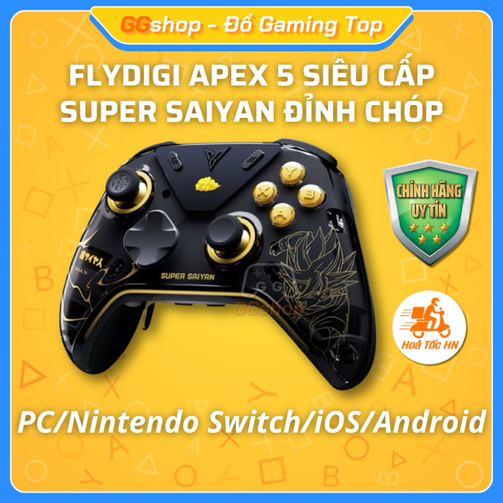 Tay Cầm Flydigi Apex 5 Super Saiyan Cho PC/Nintendo Switch/iOS/Android ...