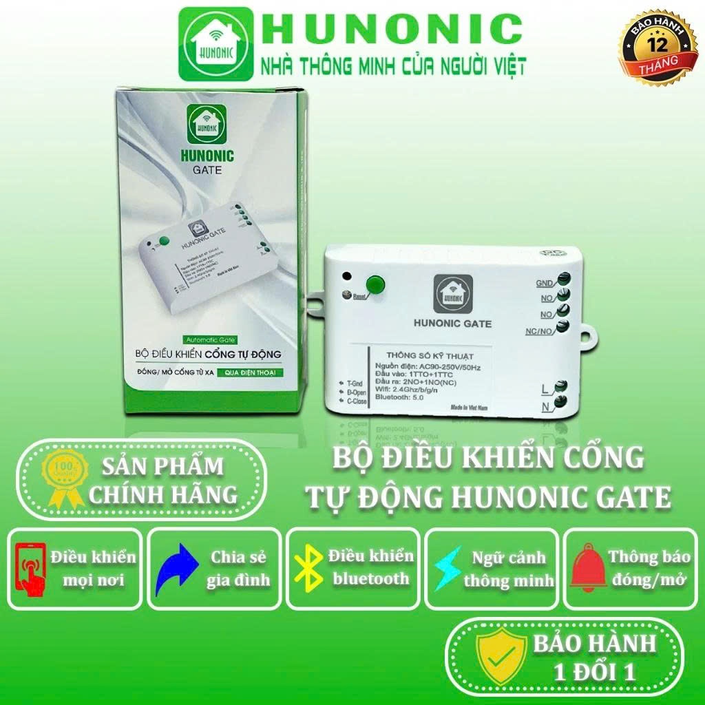 Bộ điều khiển cổng tự động Wifi HUNONIC GATE, Điều khiển cổng tự động ...