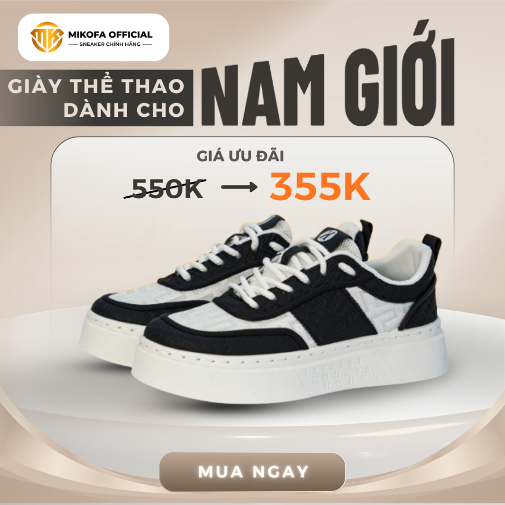 [XẢ HÀNG 99K] Giày Sneaker Thể Thao Unisex MIKOFA, Basic Đế Cao 4cm Êm ...