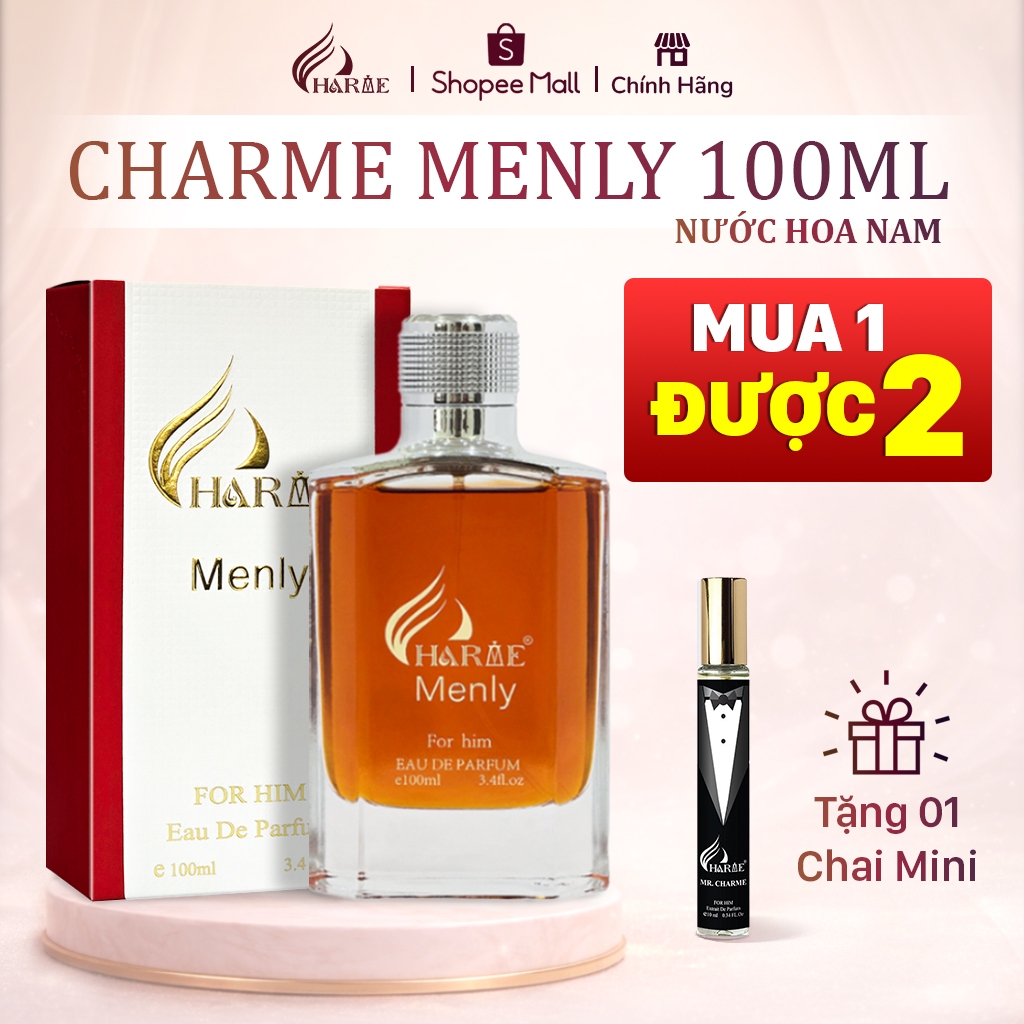 Nước Hoa Nam Charme Menly 100ml Chính Hãng – Nam Tính, Quyến Rũ, Thơm ...