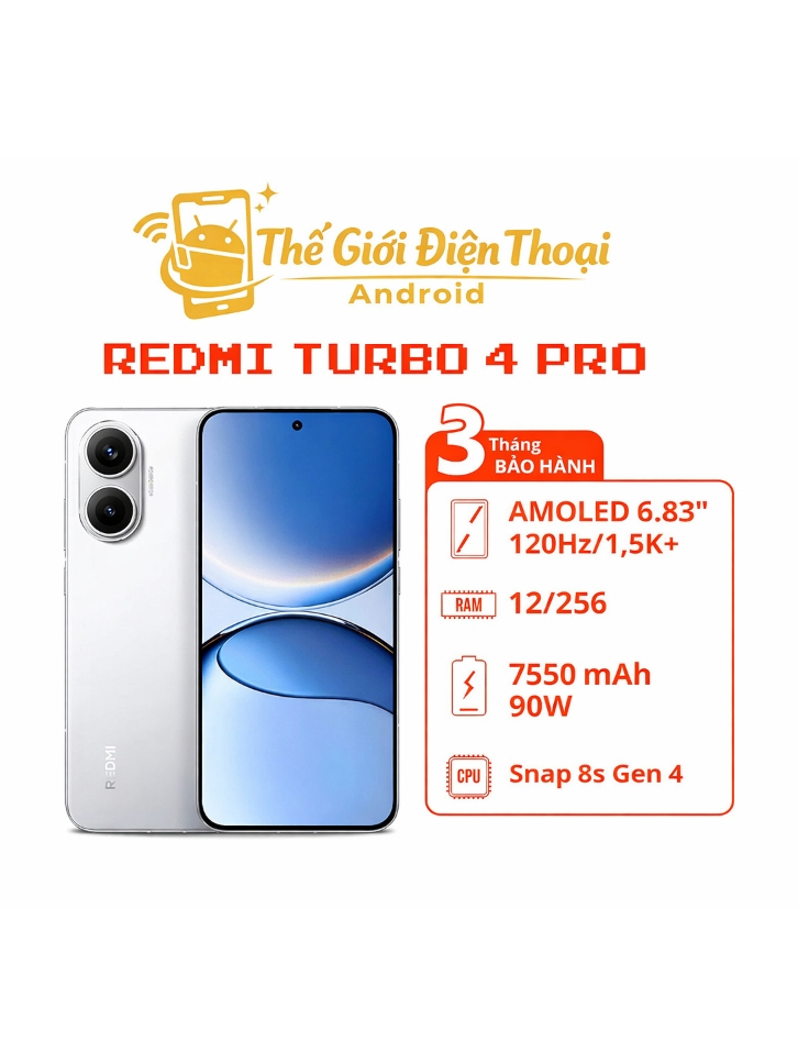 Điện thoại Xiaomi REDMI Turbo 4 Pro 5G (Snapdragon 8s Gen 4 - Pin ...