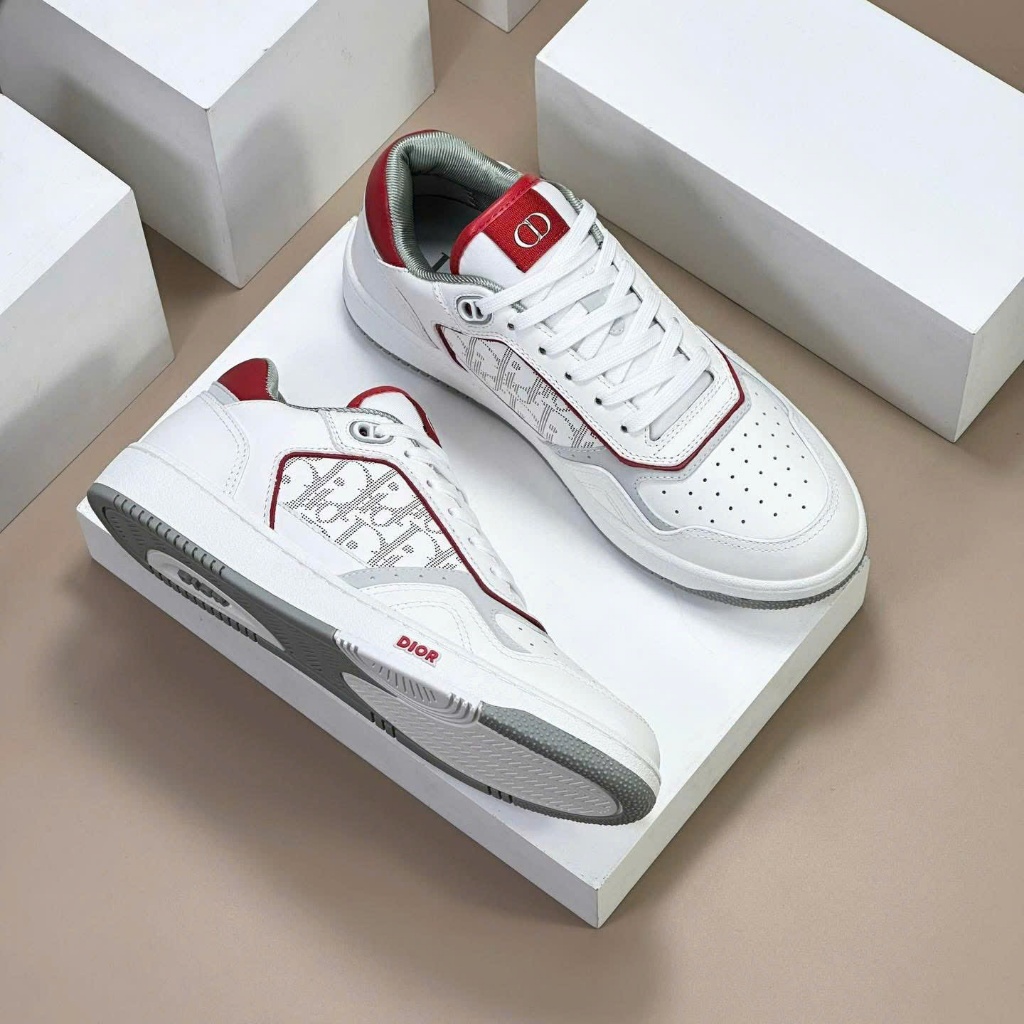Giày Thể Thao Dior B27 Low Trắng Viền Đỏ | Shopee Việt Nam
