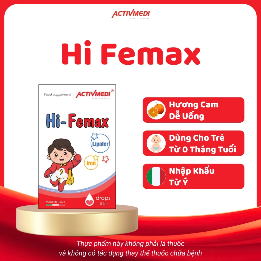 Hi Femax bổ sung sắt lipofer cho trẻ sơ sinh, HiFemax ACTIVMEDI PHARMA ...