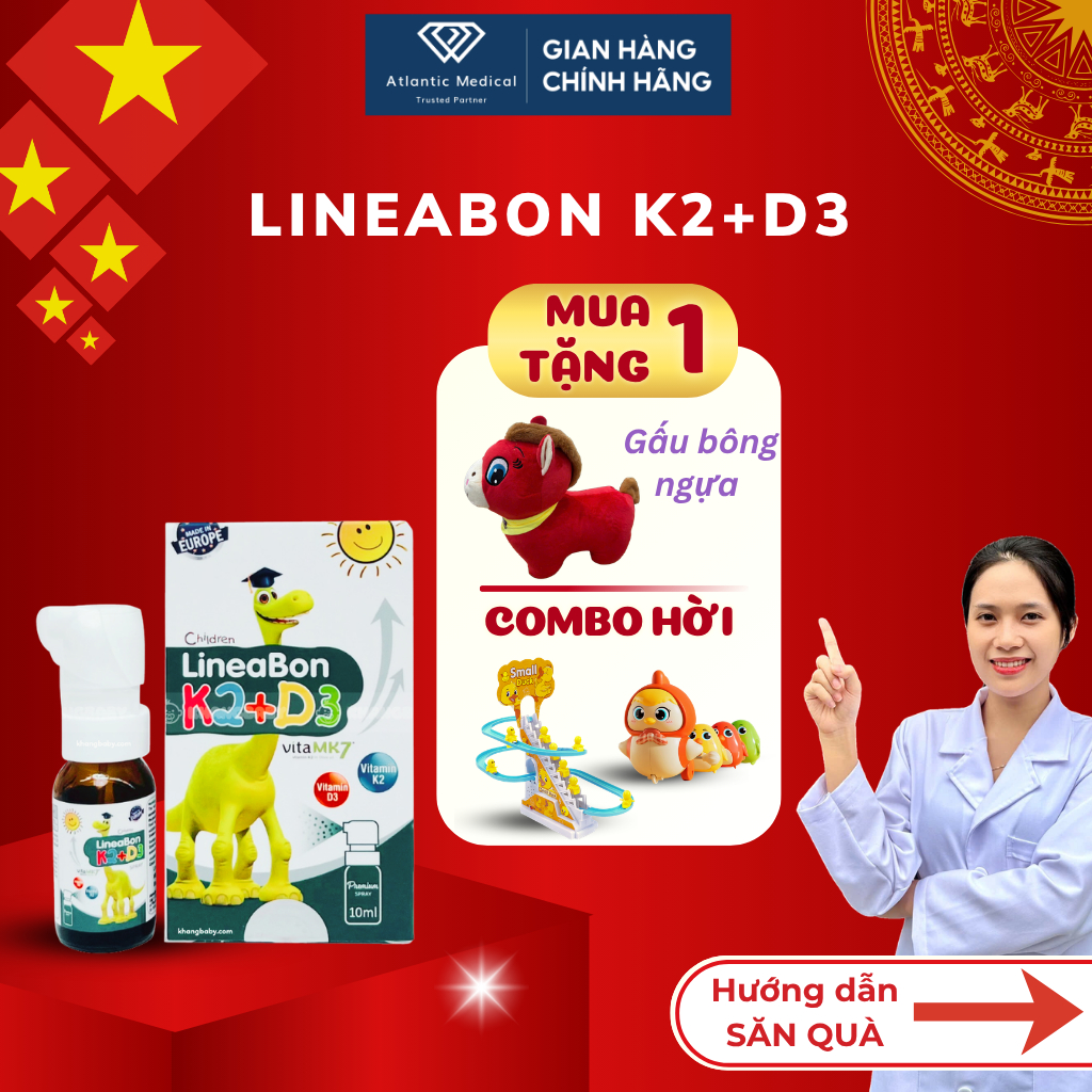 [Quà Xinh] LineaBon D3 K2 Dạng Xịt Hỗ Trợ Hấp Thu Canxi Giúp Bé Cao Lớn ...