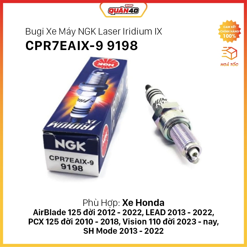 Bugi NGK Iridium IX CPR7EAIX-9 (Chân Dài) | Dùng Cho Xe Honda: AirBlade ...