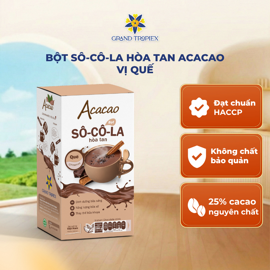 Bột Socola Hoà Tan Acacao Vị Quế Uống Liền Dinh Dưỡng, Tiện Lợi - Hộp ...
