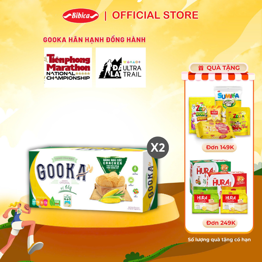 Combo 2 Bánh Gooka Cracker Ngũ Cốc Khoai Tây, Bắp Bibica 160g | Shopee ...