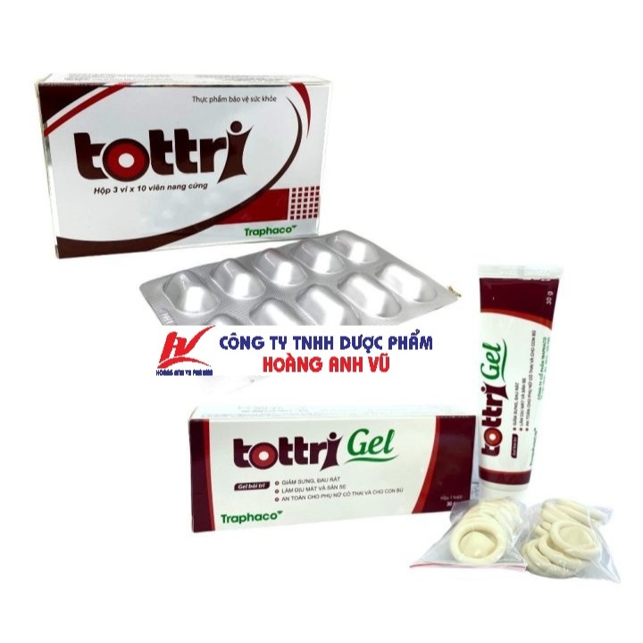 TOTTRI VIÊN & TOTTRI GEL - GIẢM ĐAU, SƯNG VIÊM, SĂN SE BÚI TRĨ | Shopee ...