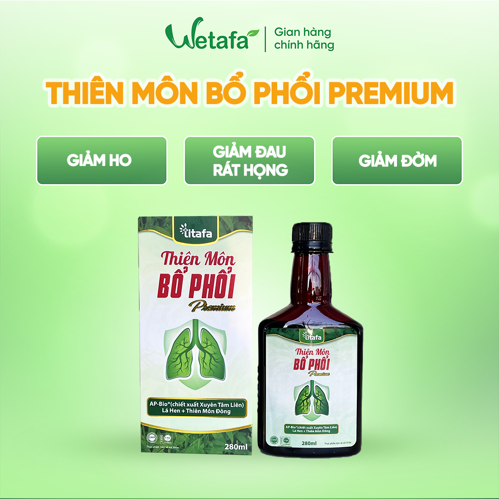 Siro Ho Thiên Môn Bổ Phổi Premium 280ml – Hỗ Trợ Giảm Ho, Ho Khan, Long ...